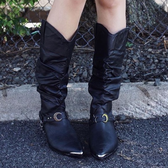Dolls Kill | Shoes | Yru Death Proof Black Cowgirl Boots | Poshmark